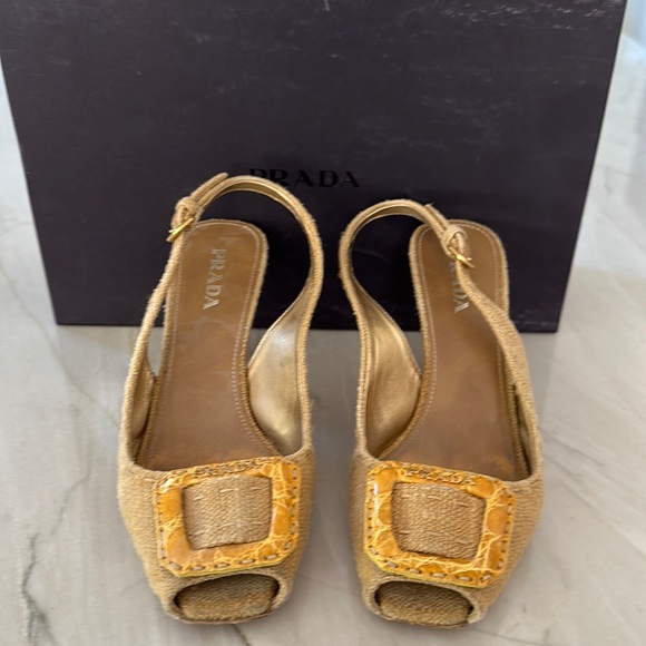 Prada | Shoes | Prada Slingbacks Size 38 | Poshmark